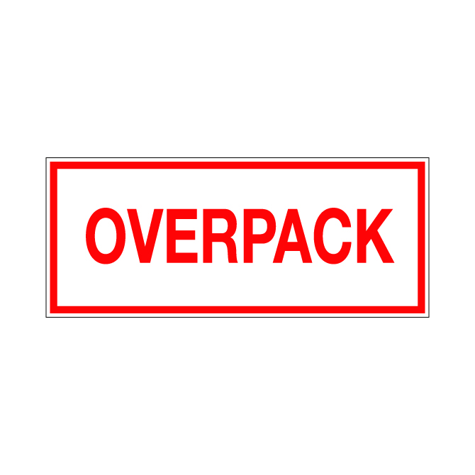 2.5 x 6" - Overpack Labels, 500/Roll - BGR